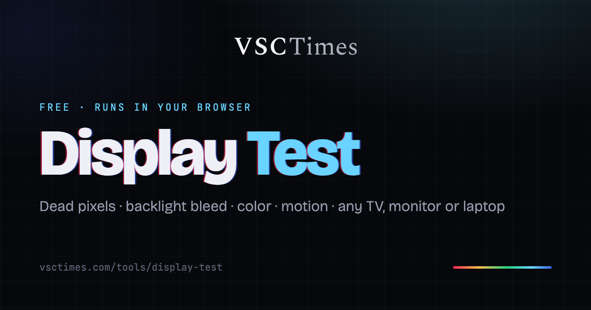 Free Online Display Test for TV, Monitor & Laptop: Dead Pixel, Color ...